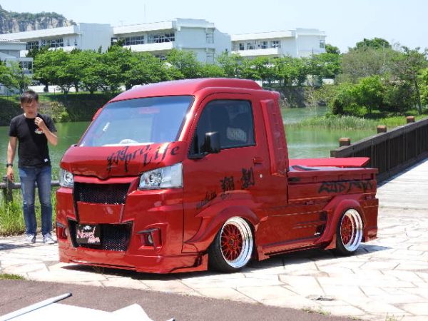 マイスターM1/クリアレッド/ゴールドピアス。F-16x7J+13.165/40-16 R-16x7.5J-6.165/40-16